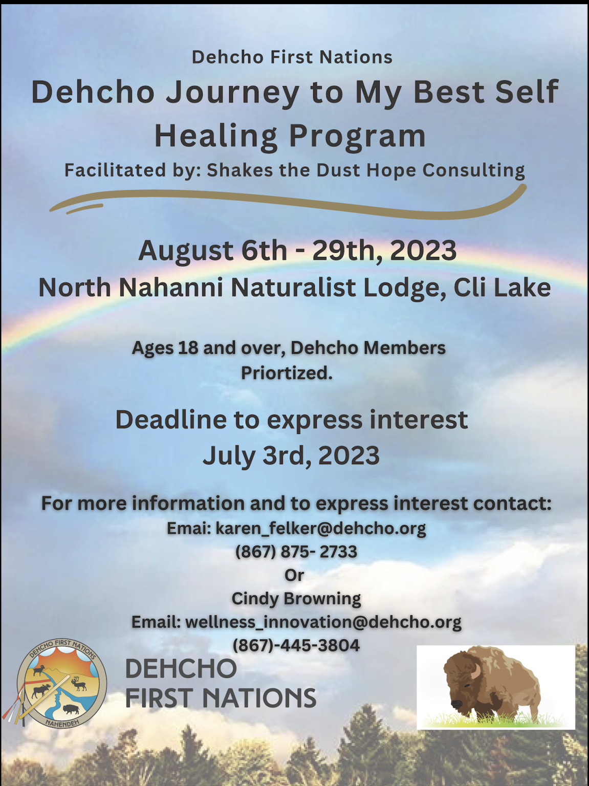 Dehcho Journey to My Best Self Healing Program | Dehcho First Nations
